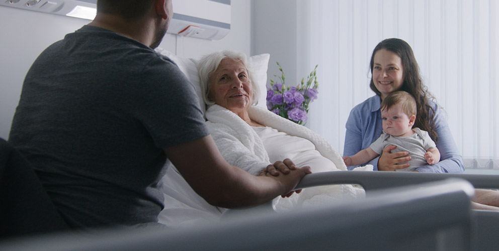 Family caregiver education with interactive TVs